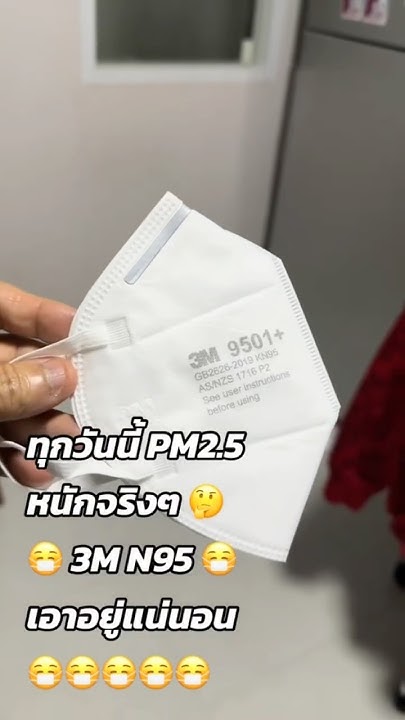 😷😷ฝุ่นละออง PM 2.5 จัดหนักมาก มันต้องหาตัวช่วยหน่อย 3M N95 เอาอยู่ 👍 #diy_design #pm25 #หน้ากาก ...