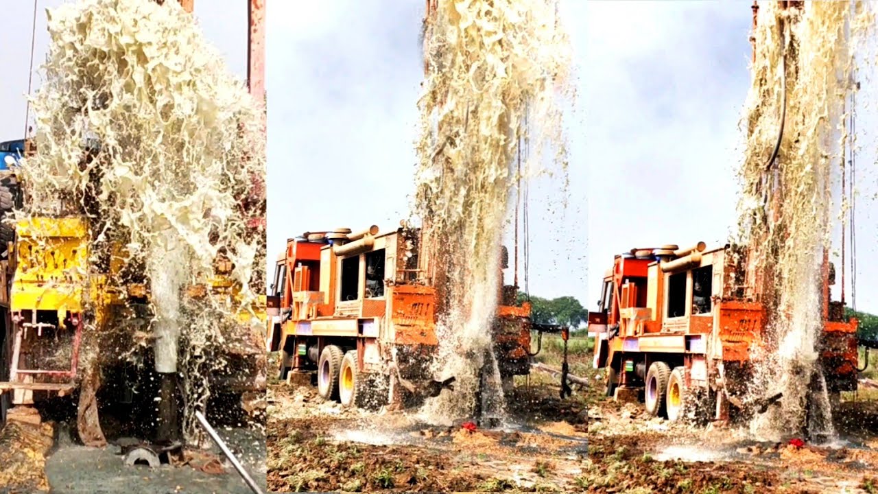 Borewell drilling | Top 10 borewell points Video | Amazing water ...
