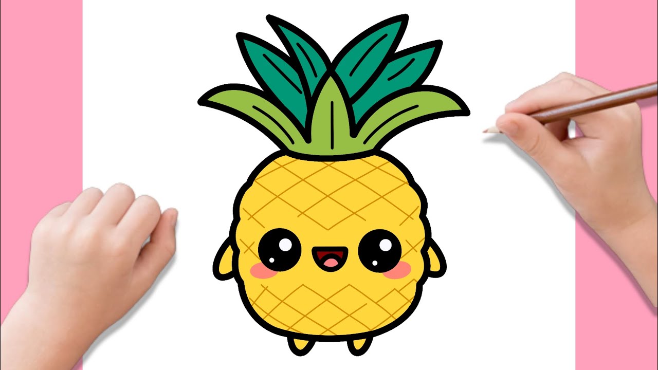 How To Draw A Cute Pineapple at Don Casteel blog