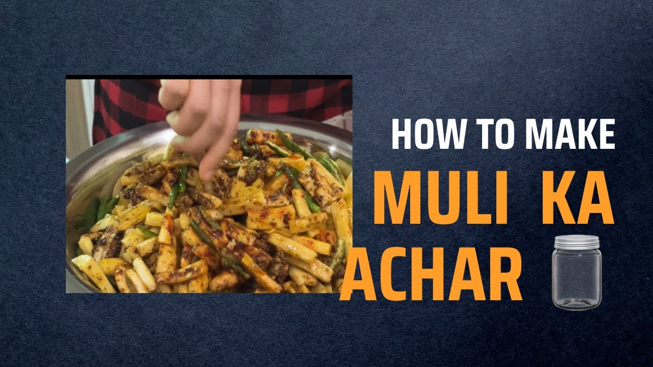 Recipe for easy and tasty recipe for muli ka achar 🫙 - YouTube