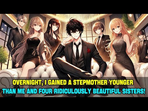 My dad suddenly remarried a Billionaire Stepmom，Overnight, I Got 4 Gorgeous Sisters#anime