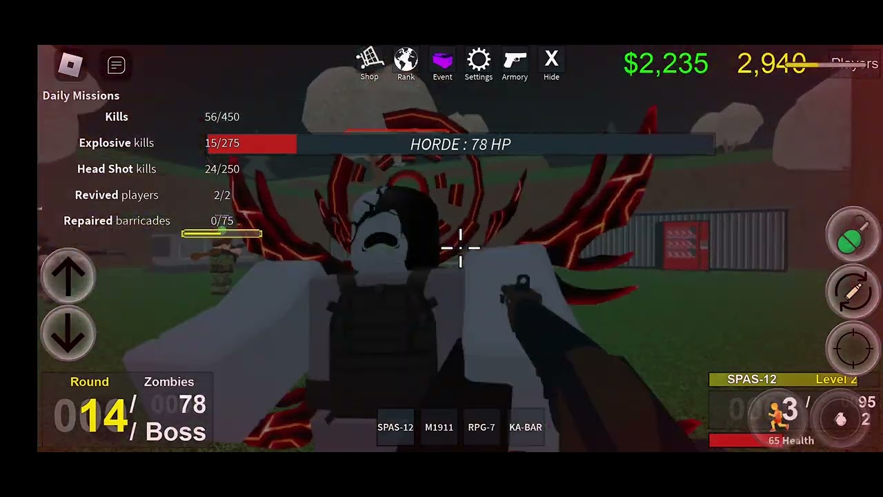 Roblox Zombie Uprising Gameplay (Horde) - YouTube