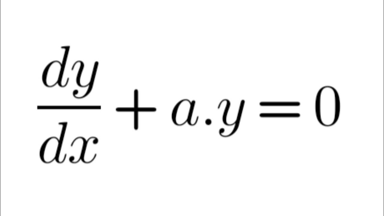 H2M: Équation Différentielle Linéaire: pourquoi l'équation homogène ...