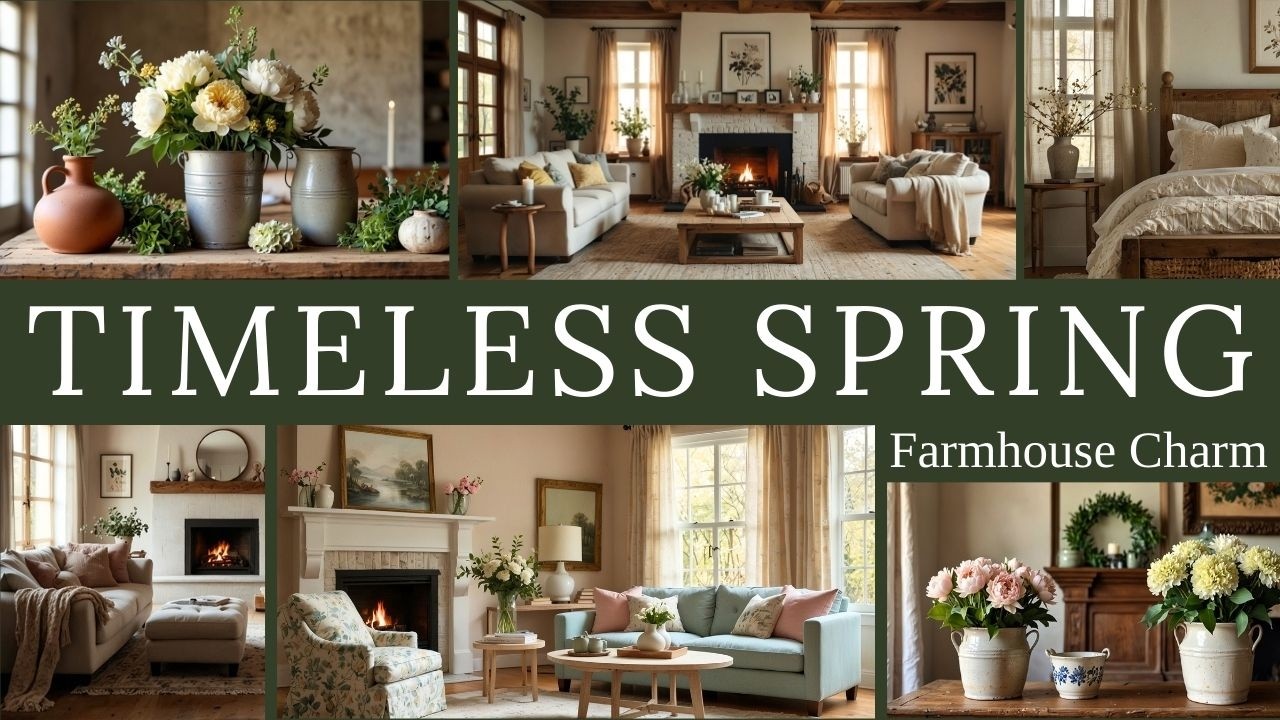Timeless Spring Decor 🌿 Vintage Grace Meets Contemporary Farmhouse ...