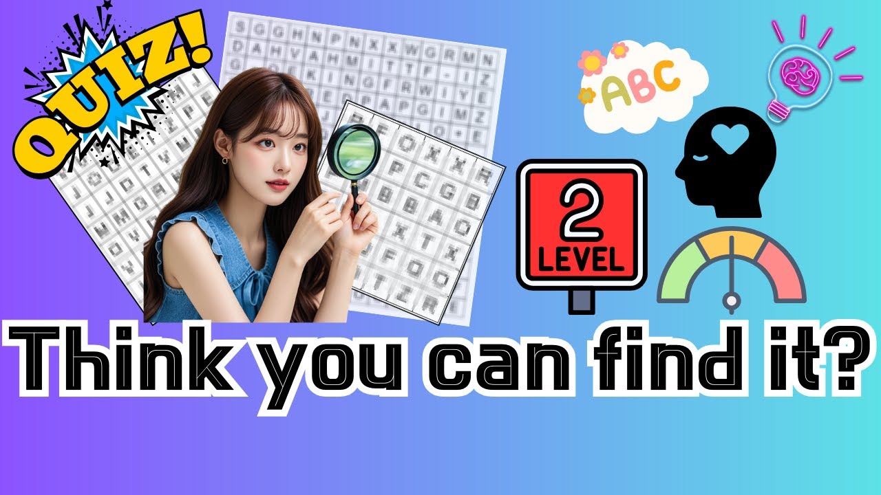 [Level 2]_(QuiZ-1) "Find the English word" #quiz #english #study #kid # ...