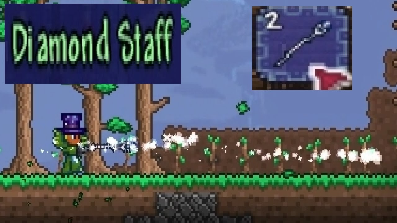 How to get Diamond Staff in Terraria - YouTube