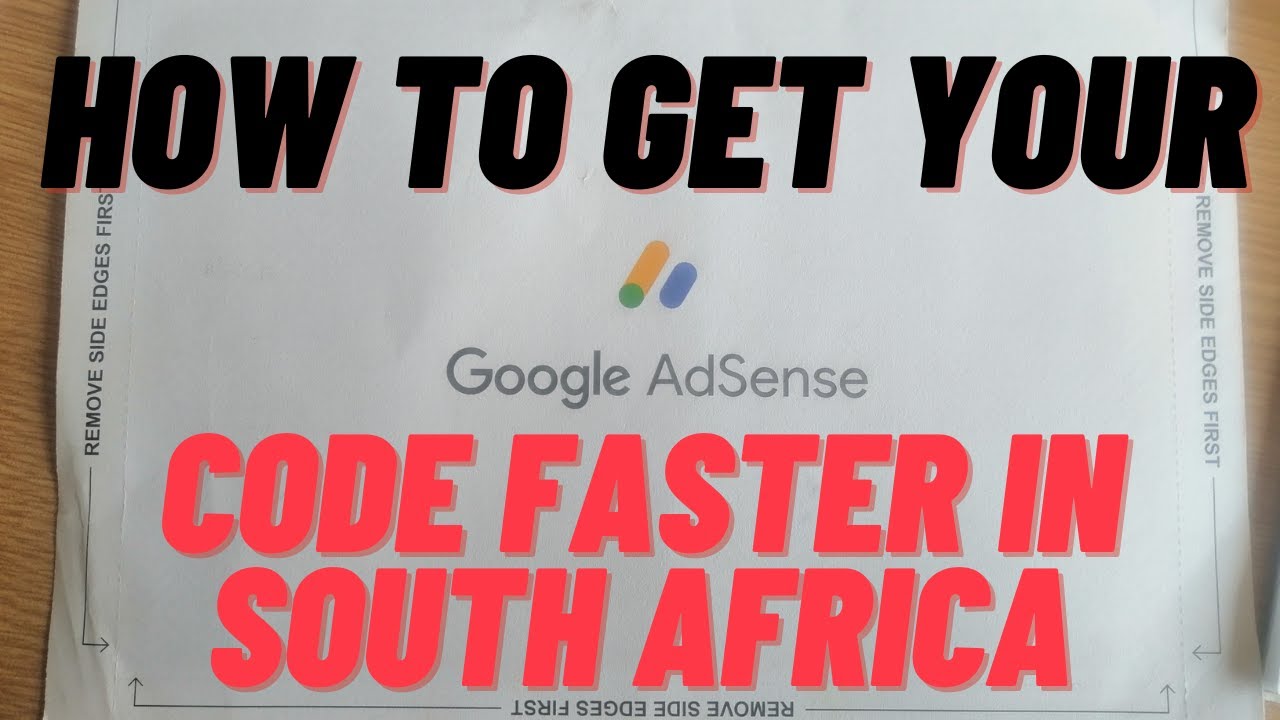 Get your Google AdSense activation code faster in South Africa - YouTube