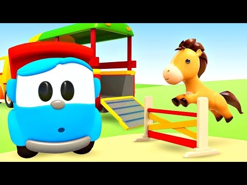Eğitici çizgi film. Küçük Kamyon Leo at için treyler yapıyor! Çocuklar için video