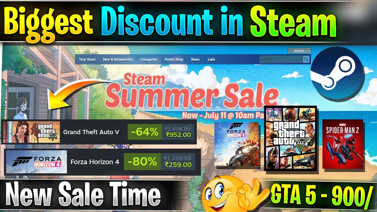 Steam summer sale in 2024 | Best discount in steam for purchase GTA V ...