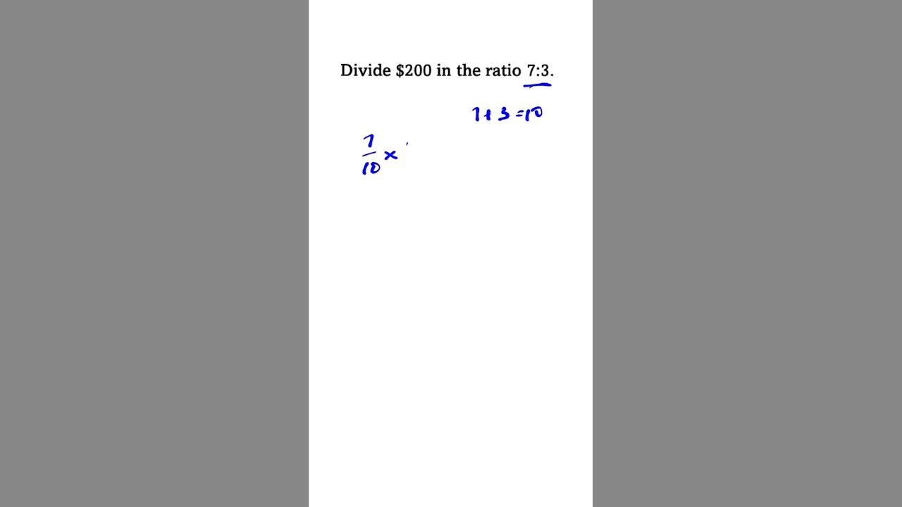 Dividing A Number Into Given Ratio ratio maths shorts YouTube dividing-a-number-into-given-ratio-ratio-maths-shorts-youtube