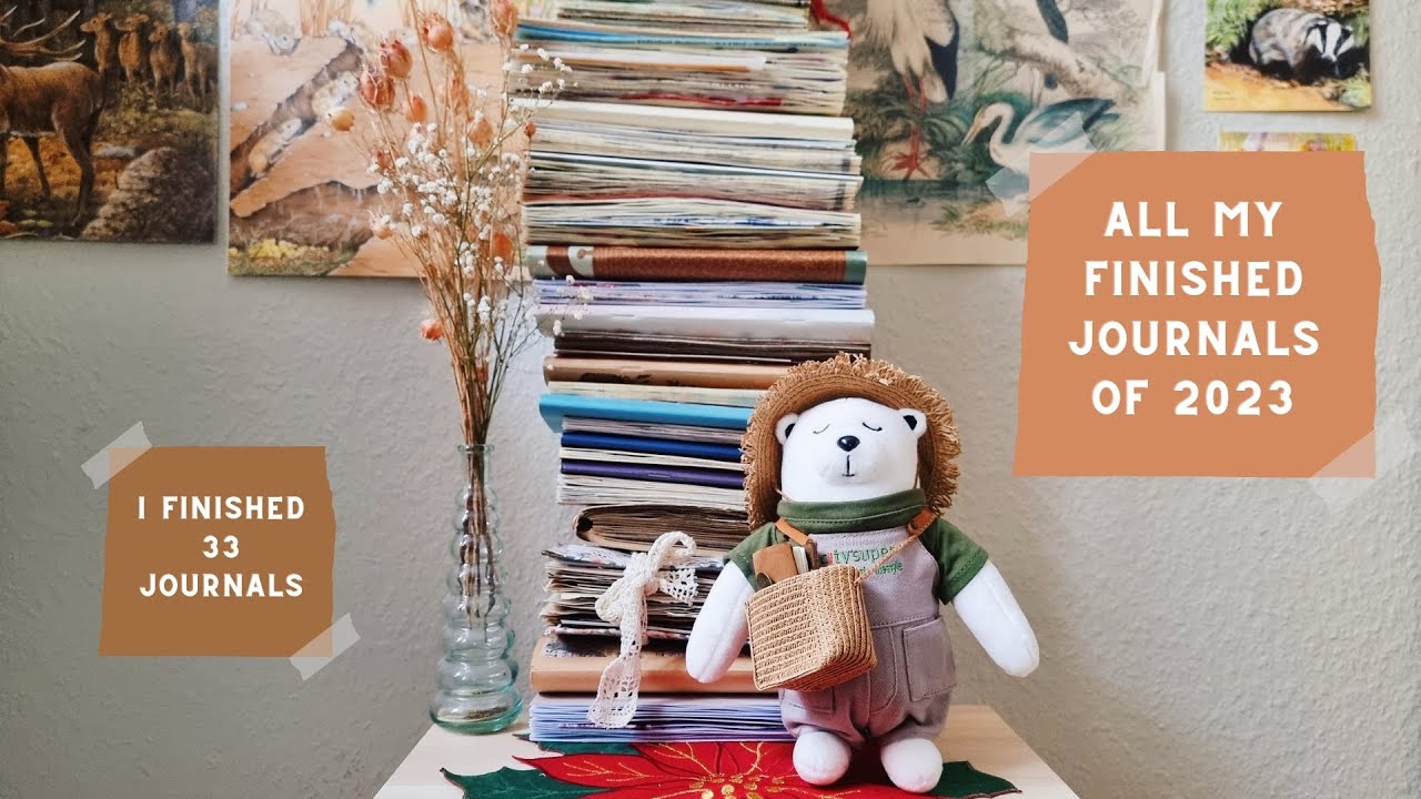 All my finished journals of 2023) I finished 33 journals! - YouTube