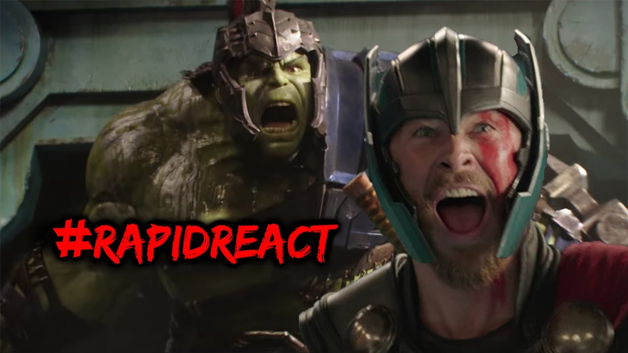WE ARE FRIENDS FROM WORK! Thor Ragnarok Trailer Reaction - YouTube