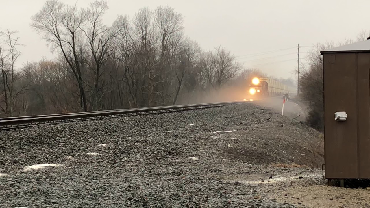NS 9540 & 9614 Lead Eastbound Intermodal of Entirely J.B. Hunt ...