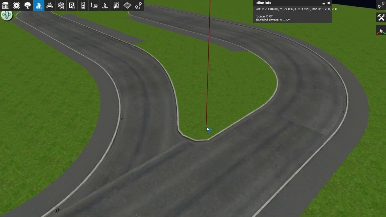 Ukázka ze stavby mapy v editoru Simt Simulator - YouTube