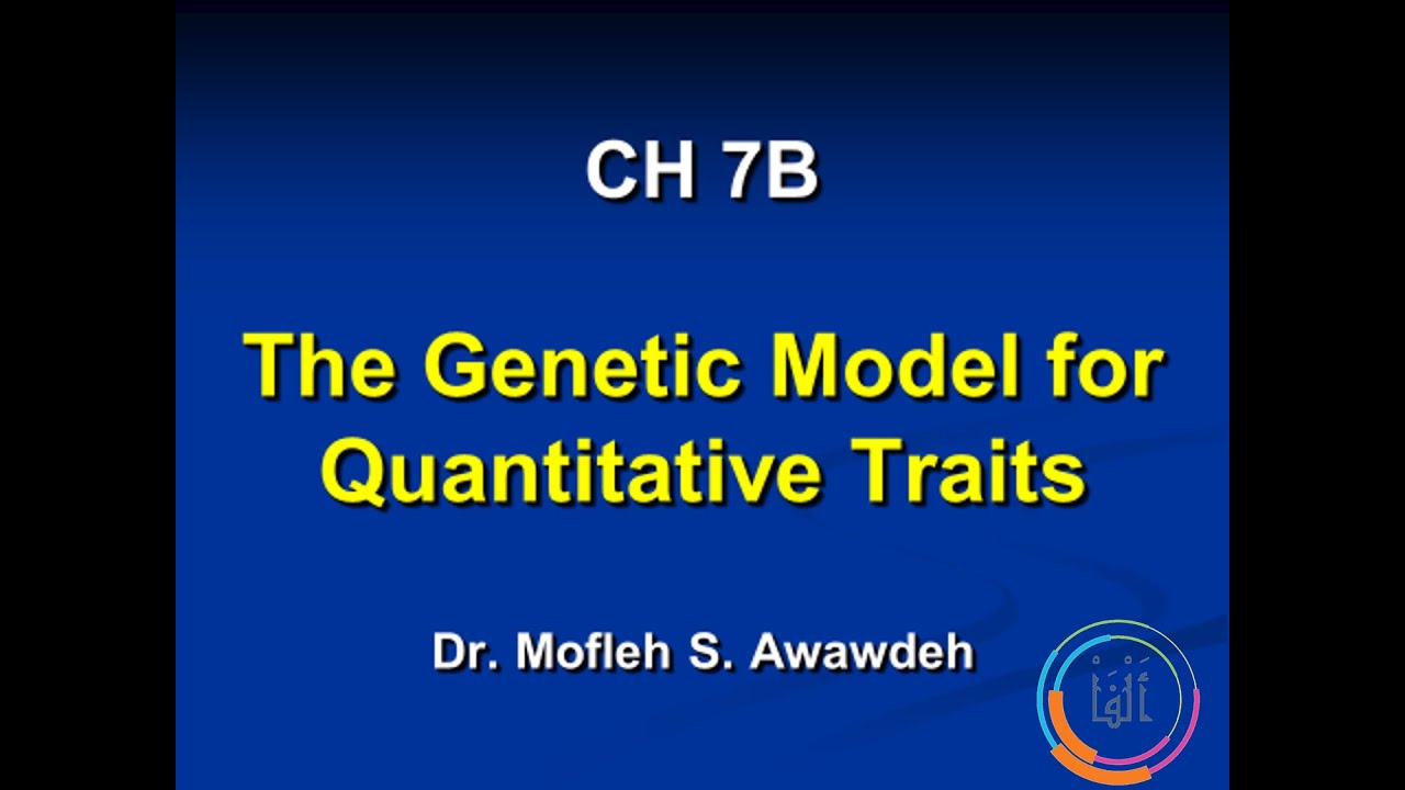 7B - The Genetic Model for Quantitative Traits - YouTube