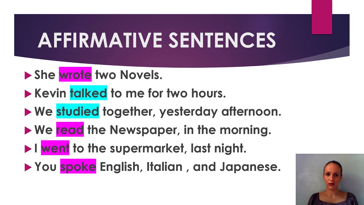 SIMPLE PAST TENSE en inglés explicado en español PURA VIDA - YouTube
