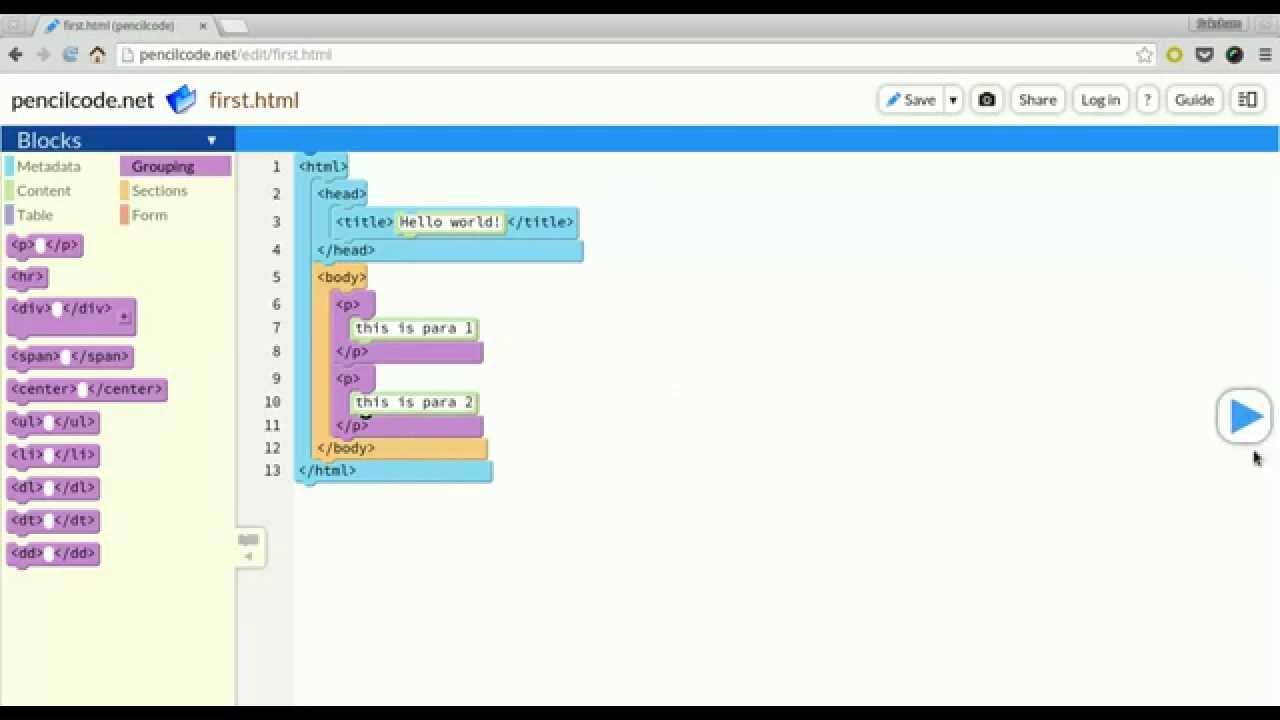 Html And Css Modes In Pencil Code Youtube 0248