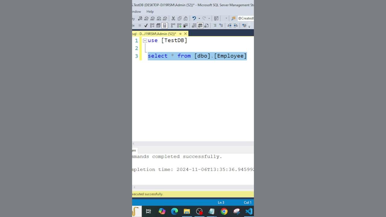 Select Statement In Sql Server Codewithnd Codingtutorial Sqlserver Select Viralshorts