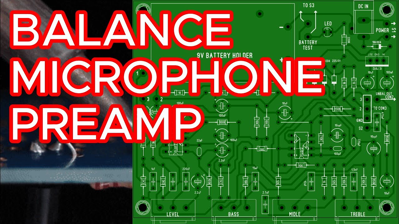 balanced microphone preamp circuit - YouTube