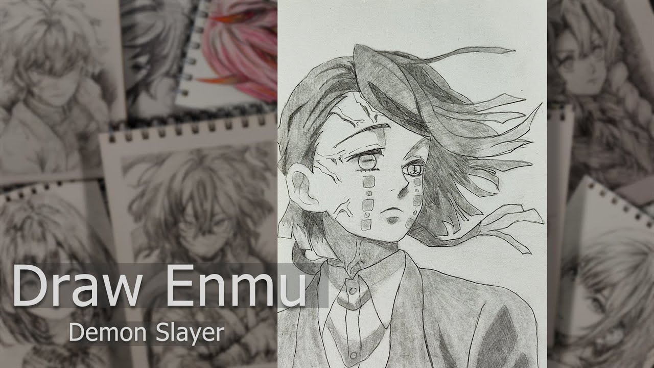 How to Draw Enmu – Easy Demon Slayer Anime Sketch Tutorial in My Style ...
