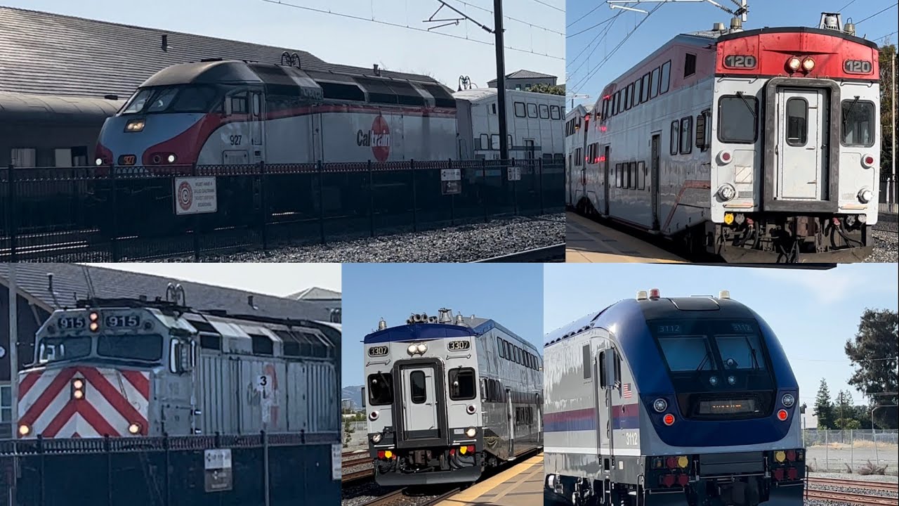 Caltrain & ACE at Santa Clara Station (5/25/23) - YouTube