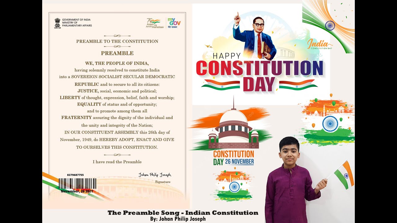 PREAMBLE SONG / INDIAN CONSTITUTION/WE THE PEOPLE OF INDIA/ BY:JOHAN ...