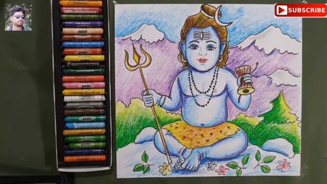 shivratri special shiv thakur drawin for kids,how to draw lord shiva ...