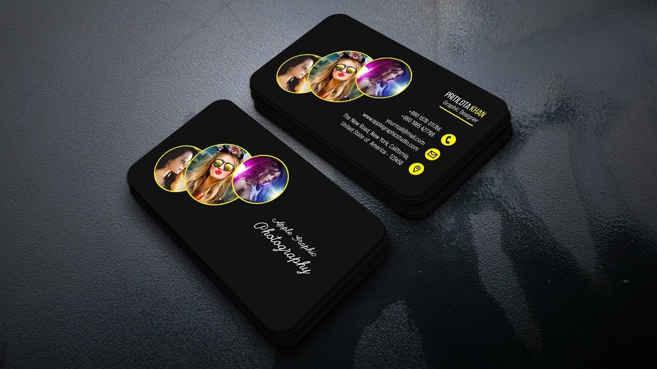 Photography Business Card Design - Photoshop Tutorial - YouTube