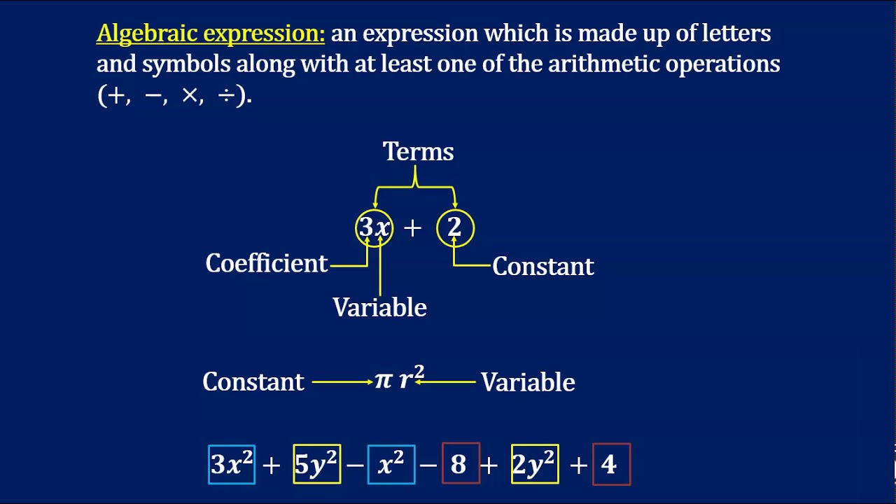 Algebraic Expression_Introduction - YouTube