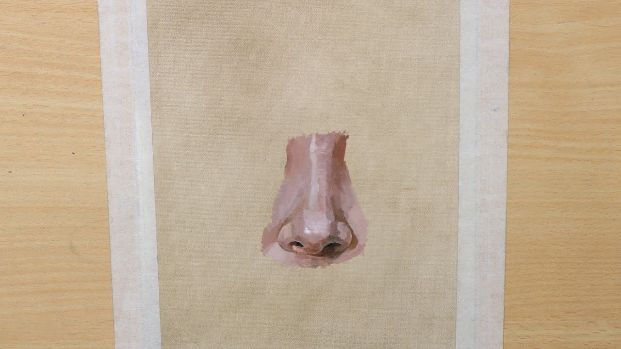 realistic nose || oil painting tutorial || - YouTube