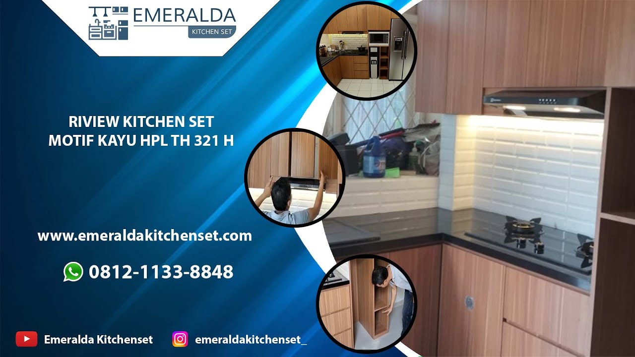 Review Kitchen Set Motif Kayu HPL TH 321 H - YouTube