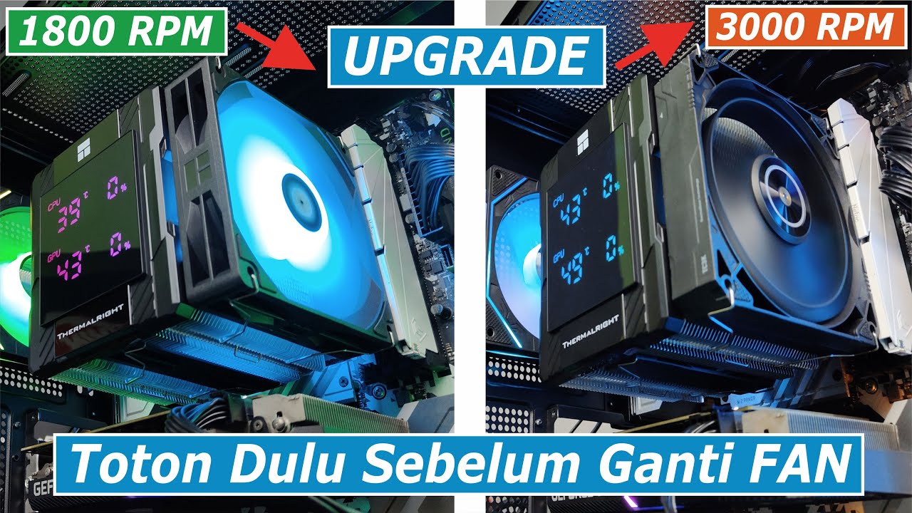 Coba Upgrade CPU Cooler Dual Fan 3000 RPM Apakah Tambah Dingin? - YouTube