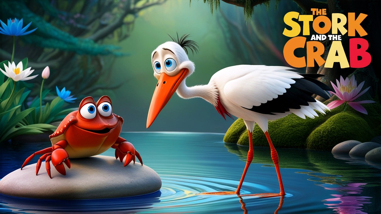 The Clever Crab and the Sly Stork 🐦🦀 | English Moral Stories | Bedtime ...