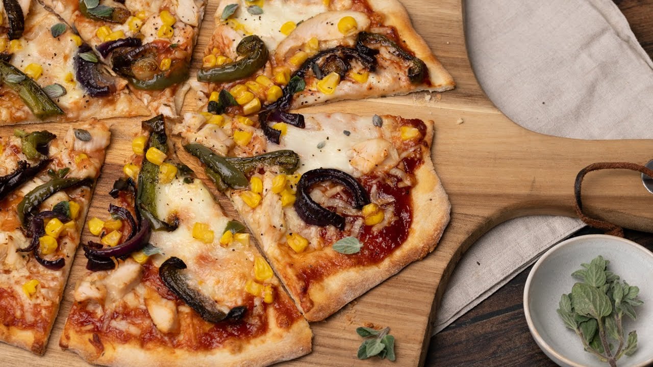 Fully Loaded Barbecue Chicken Pizza Recipe - YouTube