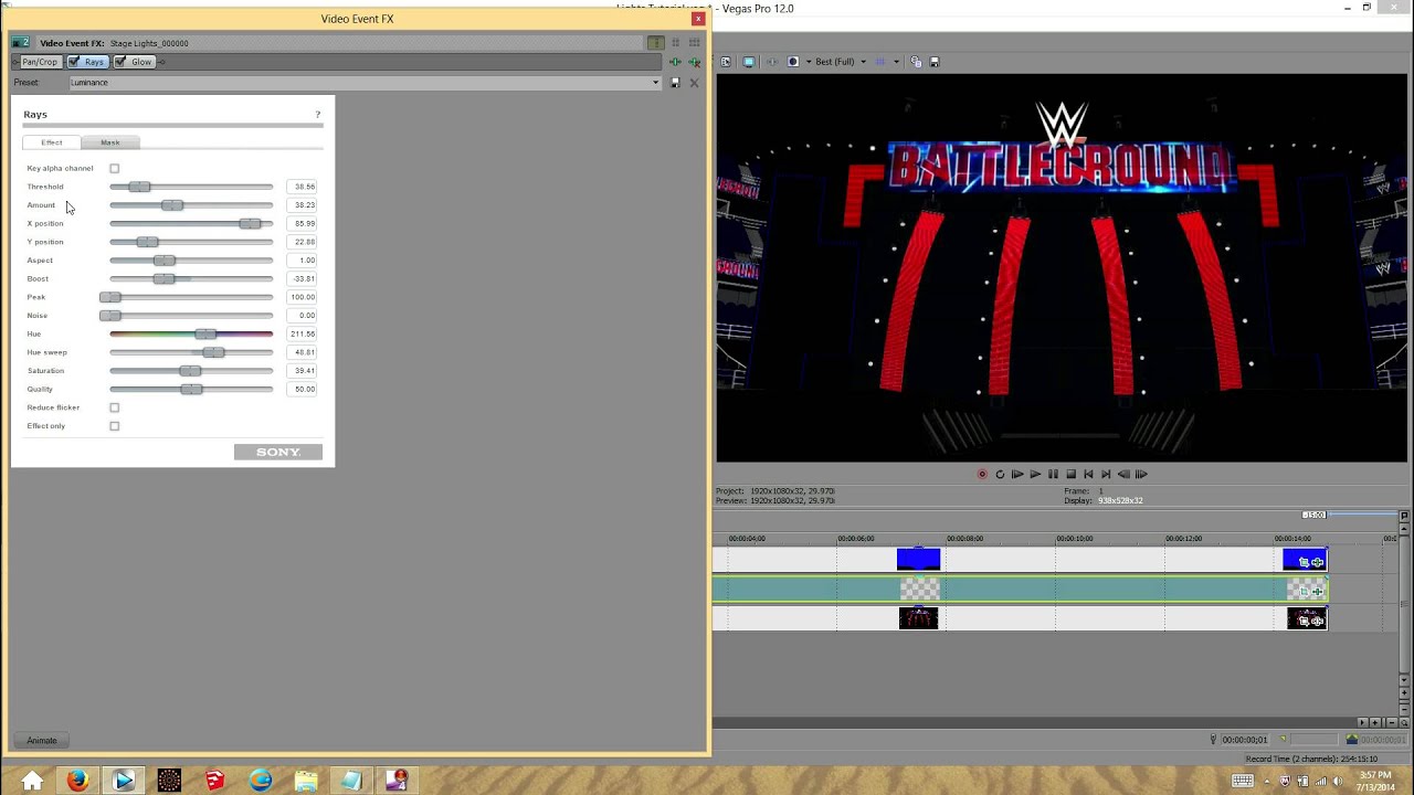 WWE Stage Tutorial 2: Animated Light Rays - YouTube