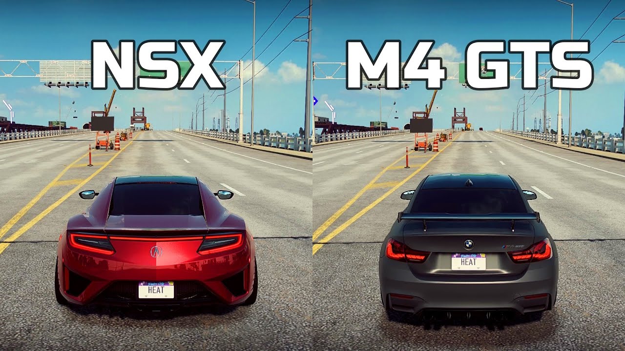 NFS Heat: Acura NSX vs BMW M4 GTS - Drag Race - YouTube
