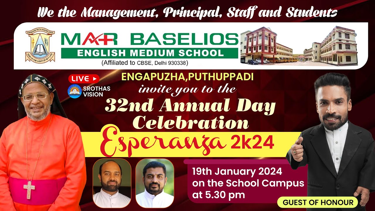 MAR BASELIOS ENGLISH MEDIUM SCHOOL ENGAPUZHA | 32nd Annual Day ...