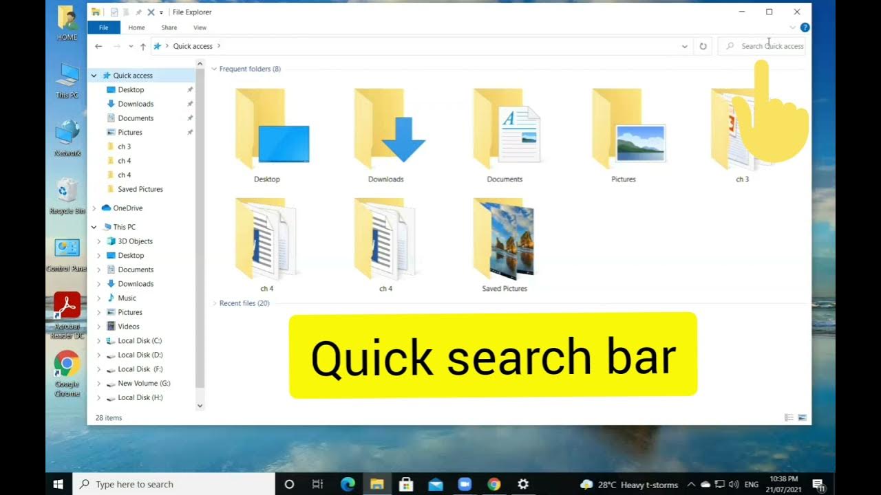 parts or components of File Explorer Windows - YouTube
