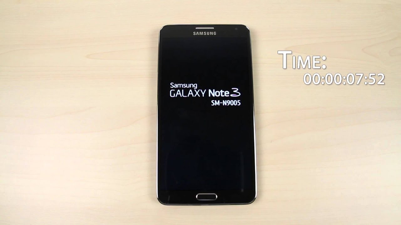 Samsung Galaxy Note 3 Boot-Up Time - YouTube