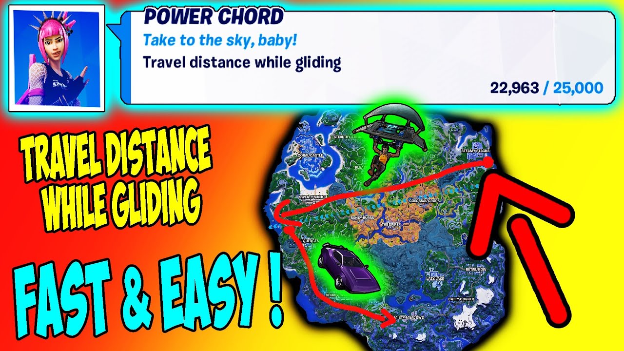 TRAVEL DISTANCE WHILE GLIDING FORTNITE CHAPTER 2 SEASON 6 WEEK 1 ...