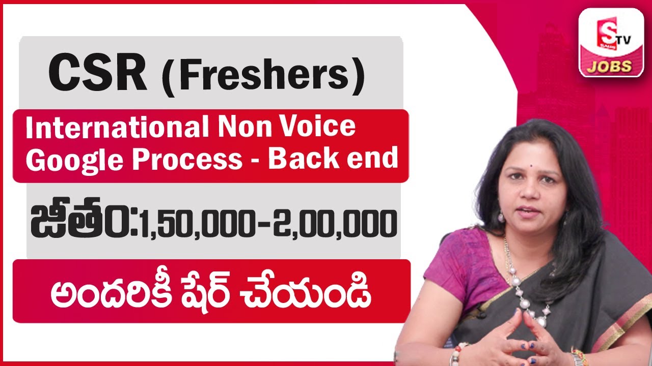 CSR (Freshers) Latest Job Updates | International Non Voice-Google ...