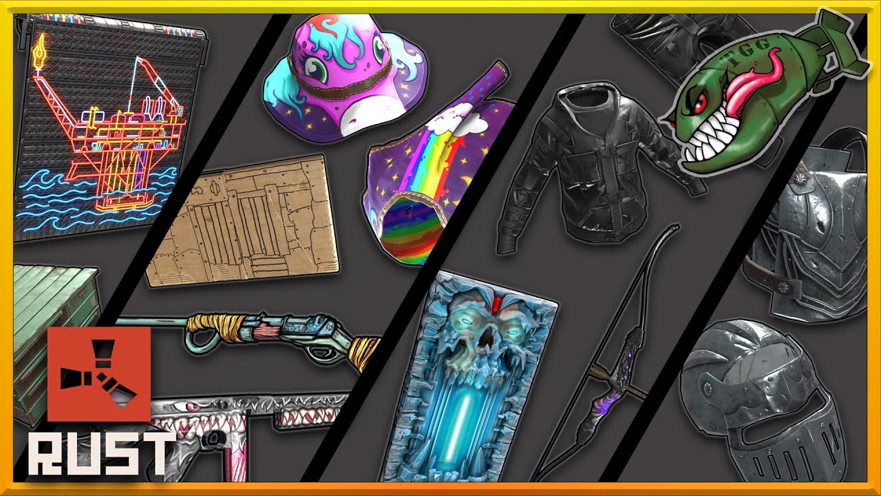 Rust Skins | Abyss Bow, Rainbow Pony Boonie & Poncho, Frozen Crypt SMD ...