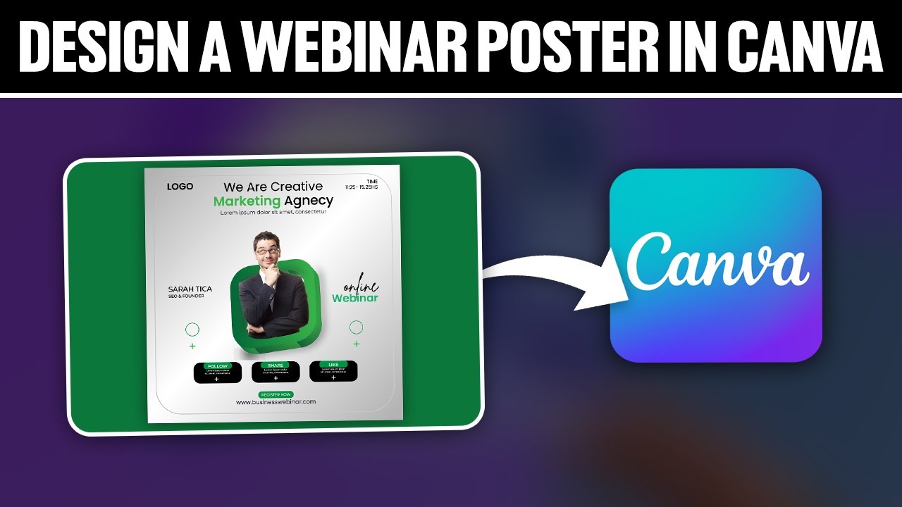 How To Design a Webinar Poster in Canva For Beginners 2025! (Full ...