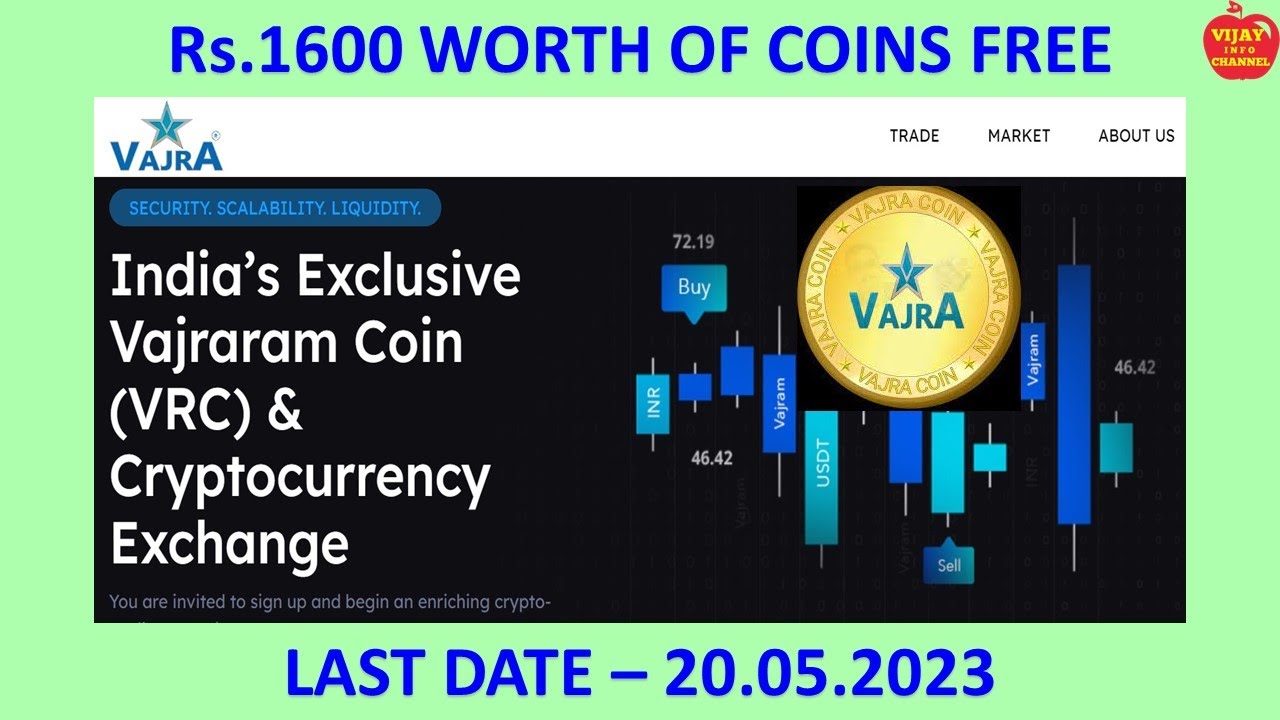 VAJRA EXCHANGE Rs.1600 WORTH OF COINS FREE REGISTER NOW - YouTube