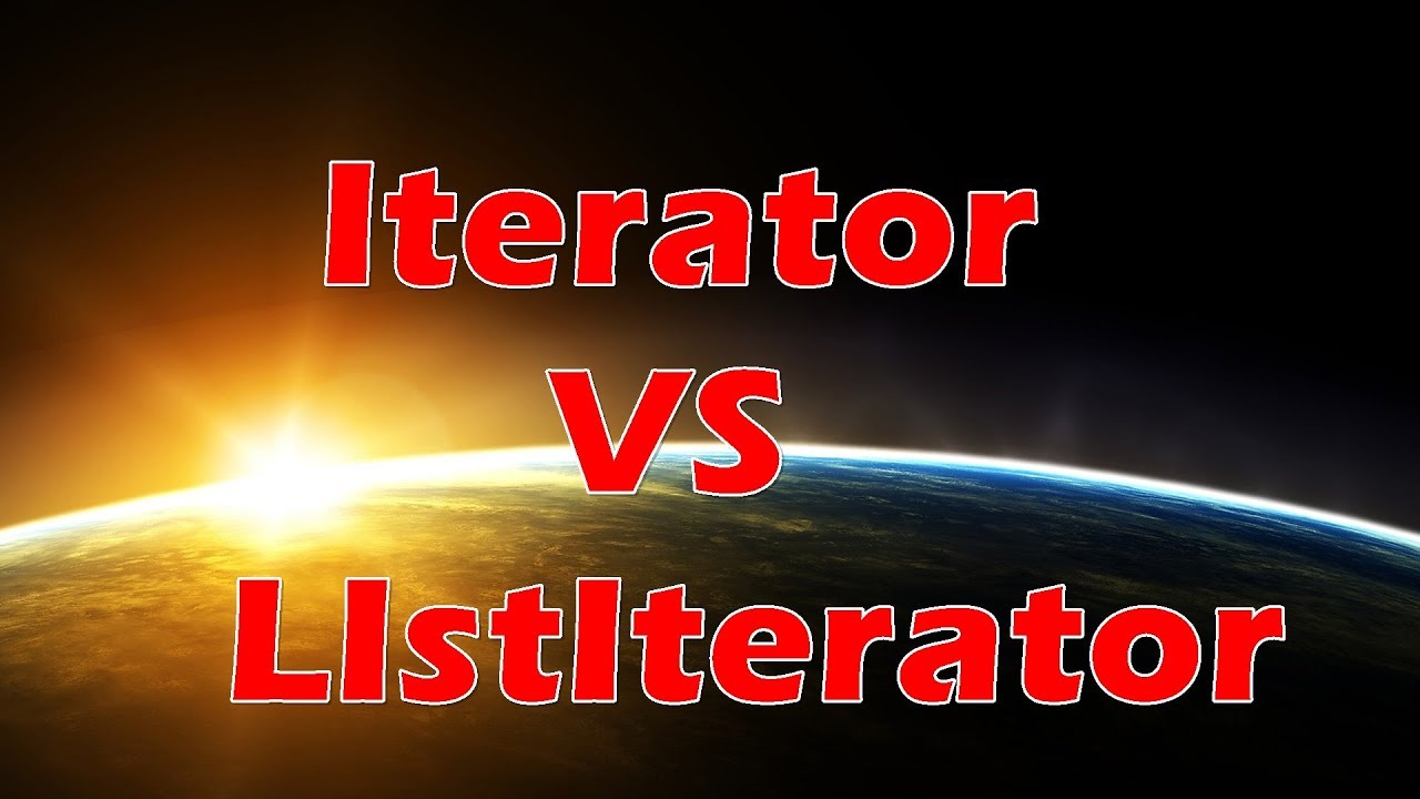 Iterator vs ListIterator - YouTube