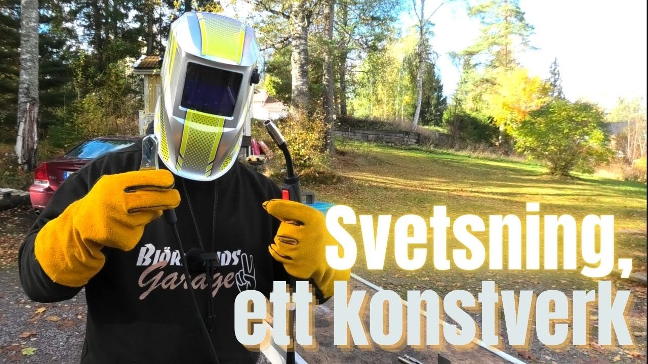 Dags att lära mig svetsa. Min första svetsfog. 850n står tålmodigt och ...