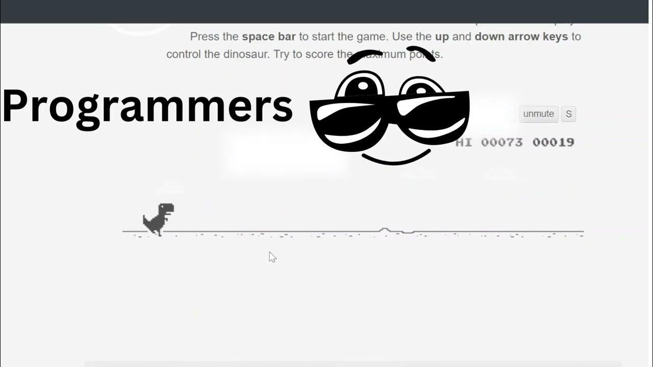Hack Google Chrome Dinosaur Game - YouTube