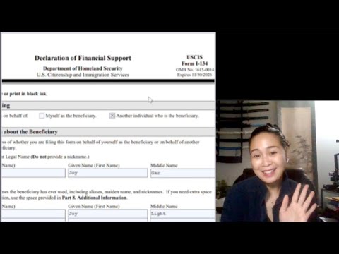 How to Fill-out Form I-134 Declaration of Financial Support: USA K1 ...