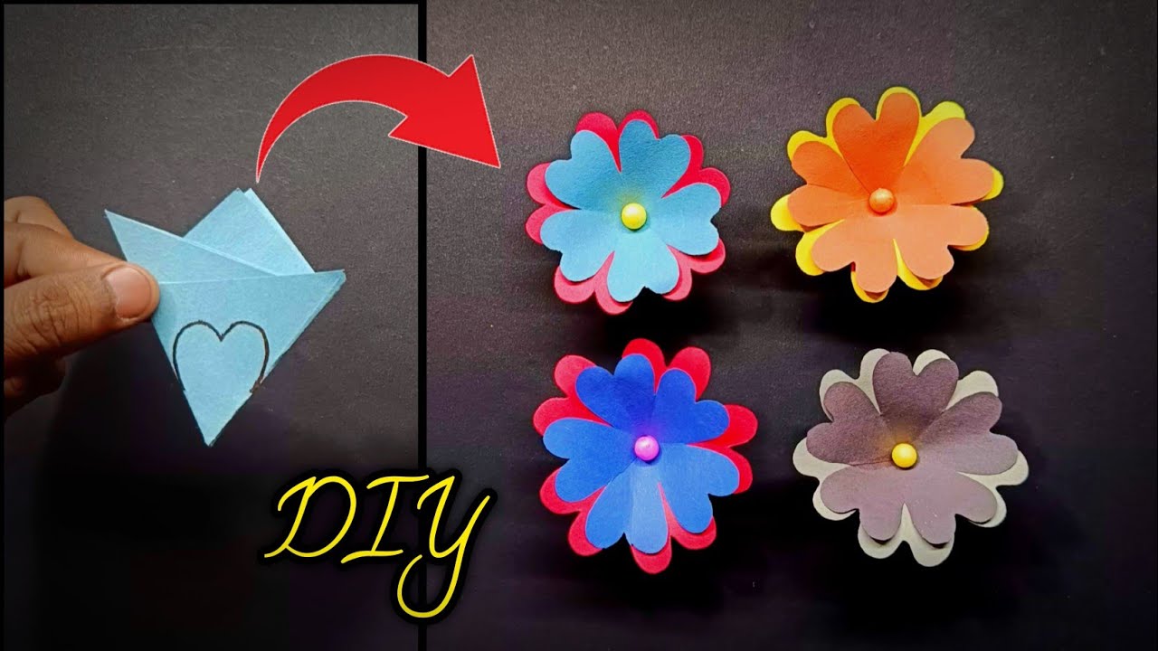 How To Make Easy Flower Craft 🌺 | Flower Making Ideas | Paper Flower ...