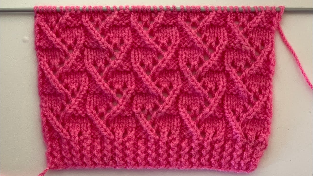 Easy Lace Knitting Pattern For All Projects - YouTube